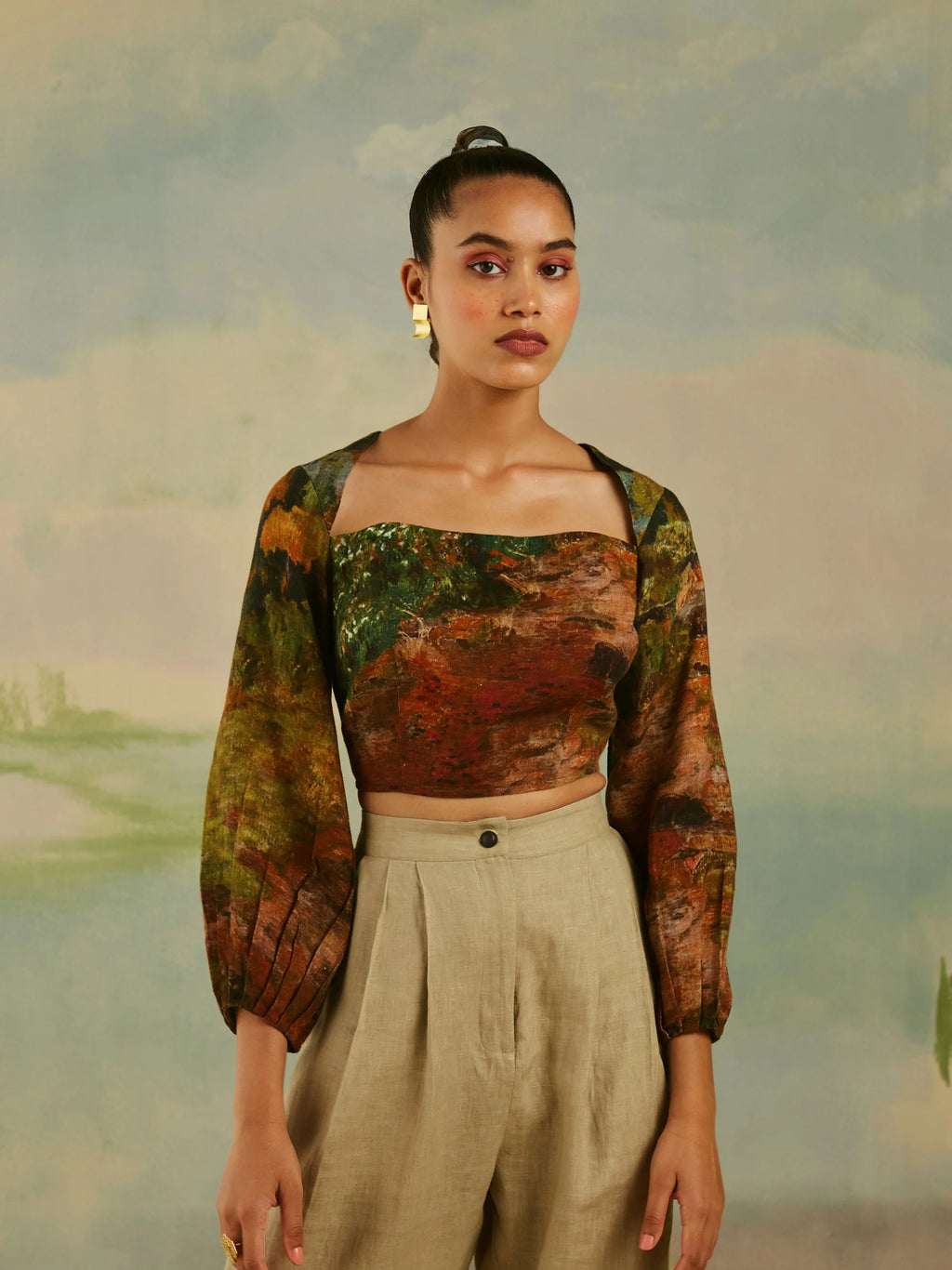 Roman Crop Top - Mosaic Print – The Bombay Project
